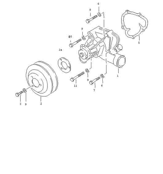 FOR PORSCHE: 60121011, 601 210 11 - READY TO SHIP - (WATER PUMP)
